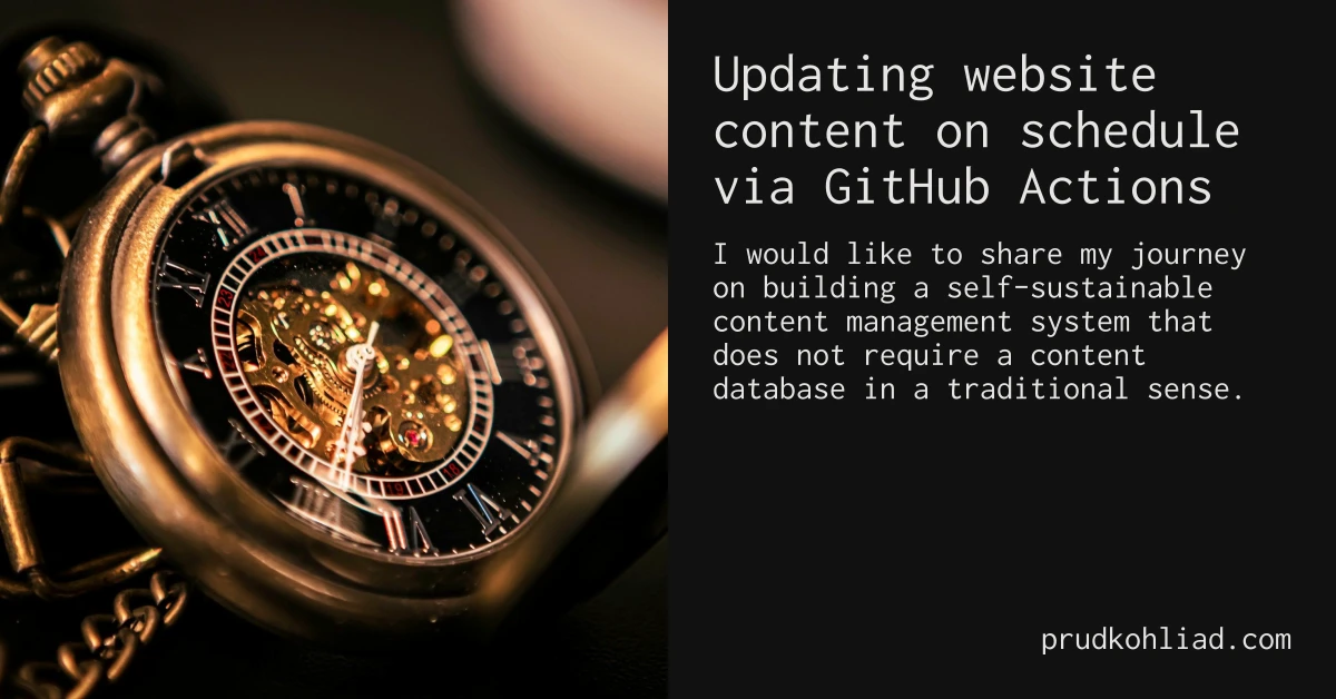 Updating Website Content On Schedule Via Github Actions Anton Prudkohliad